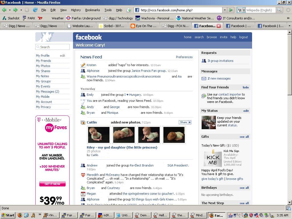 April Fool's Day on Facebook 2007
